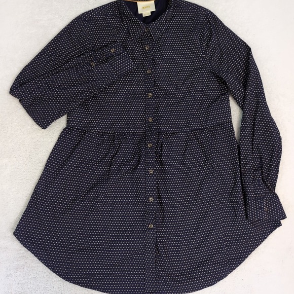 Maeve | Tops | Maeve By Anthropologie Alex Button Down Collared Tunic ...